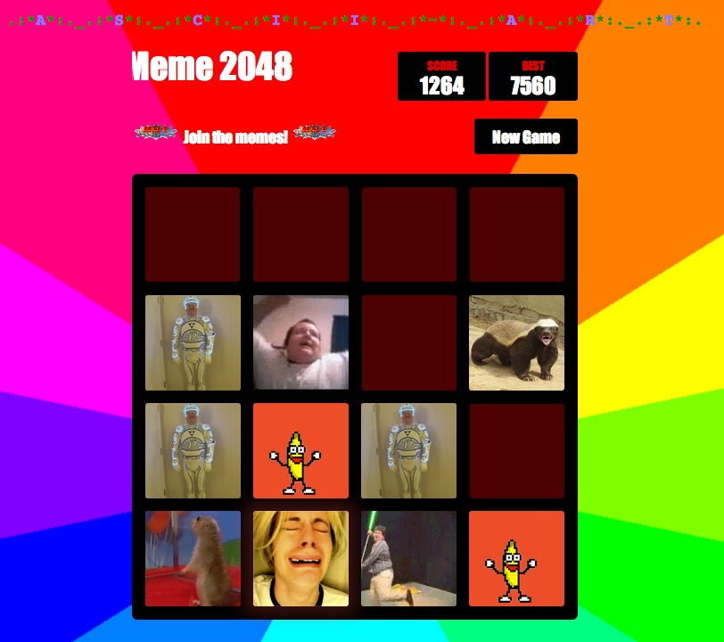 Try my 2048 Meme clone! | deconcept